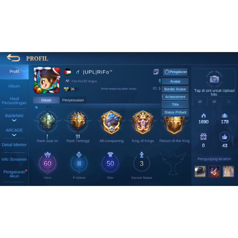 Jual Akun ml sultan/murah | Shopee Indonesia