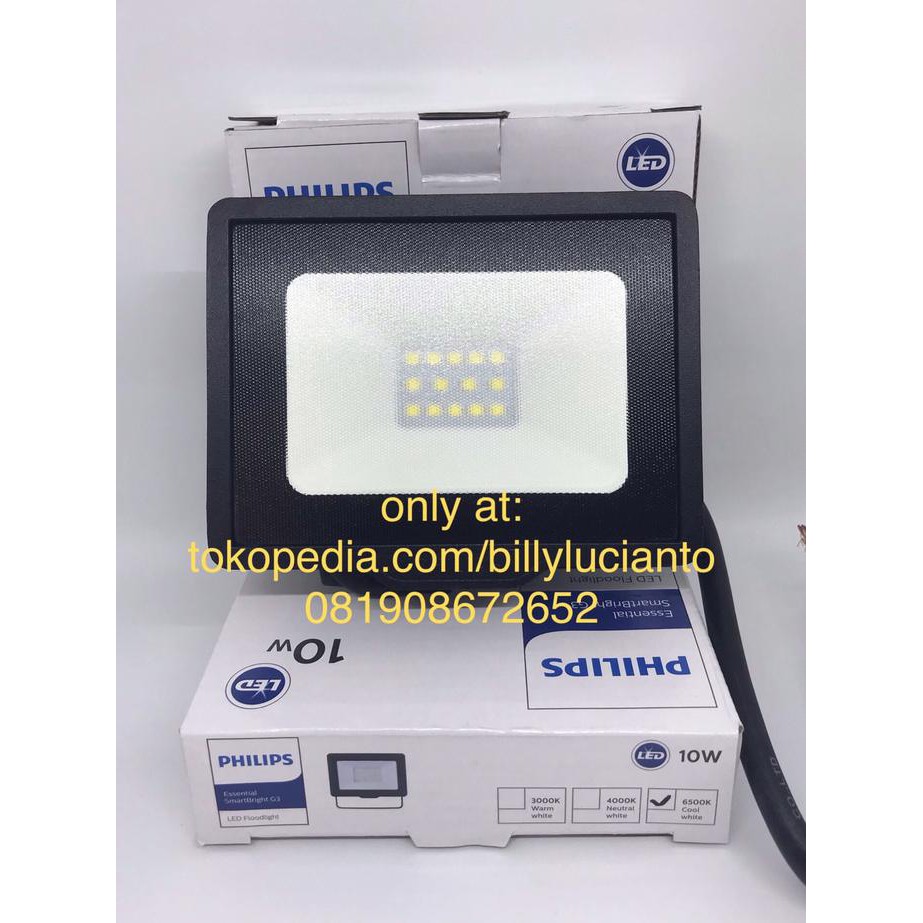 Jual Lampu Philips Led Floodlight Sorot Outdoor Bvp131 - 10 Watt ...