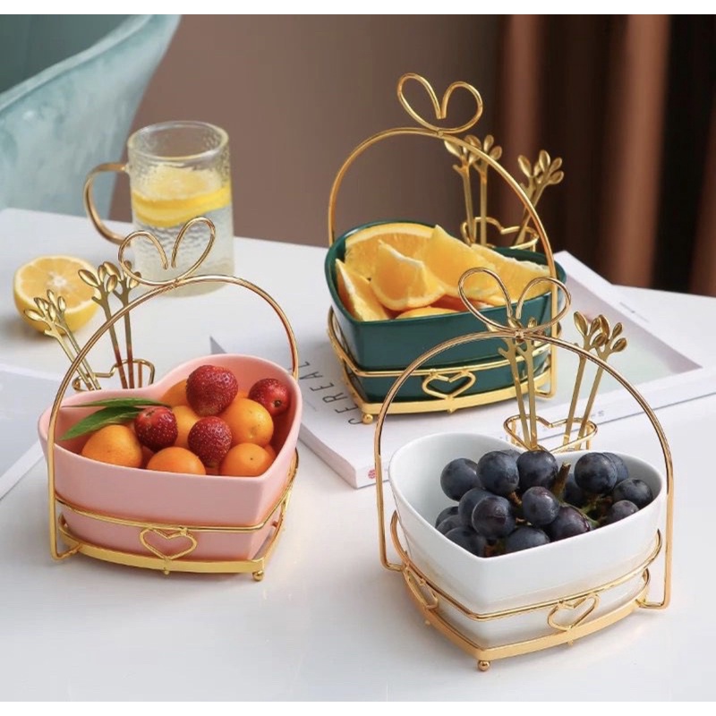 Jual Fruit Tray Tempat Buah Snack Tray Tempat Snack Keramik | Shopee ...