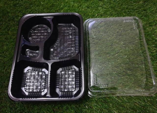 Jual Mika Box Plastik Bento 6 (isi 50pcs) Take Away Plastik Sekat 5 ...