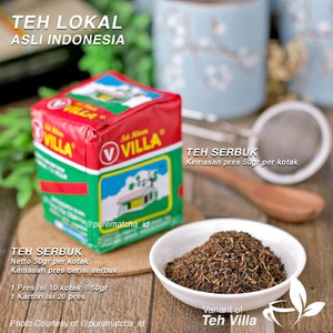 Jual Teh Villa 50gr 1pcs Teh Hitam Tubruk Asli Indonesia Vanilla Black ...