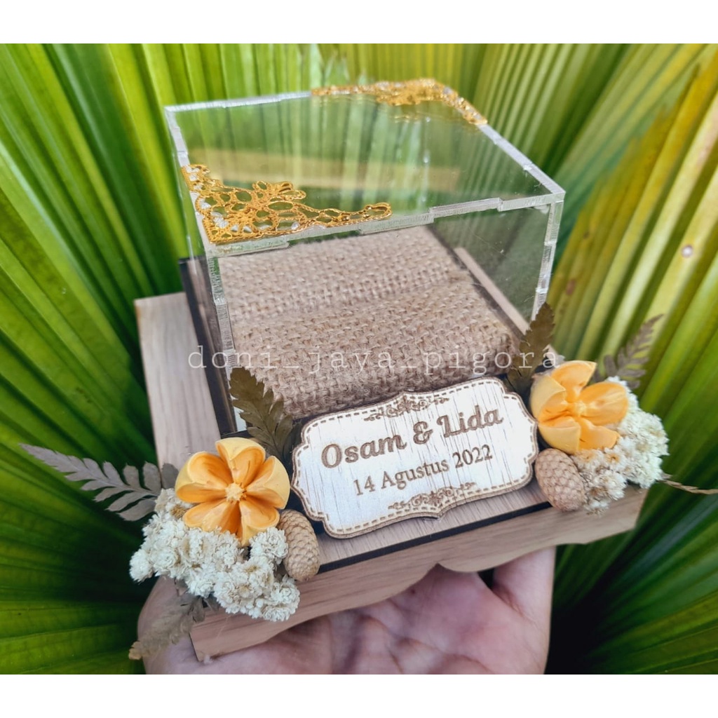 Jual (READY STOK) kotak cincin / Box Cincin Rustic / Ring Box / Kotak ...
