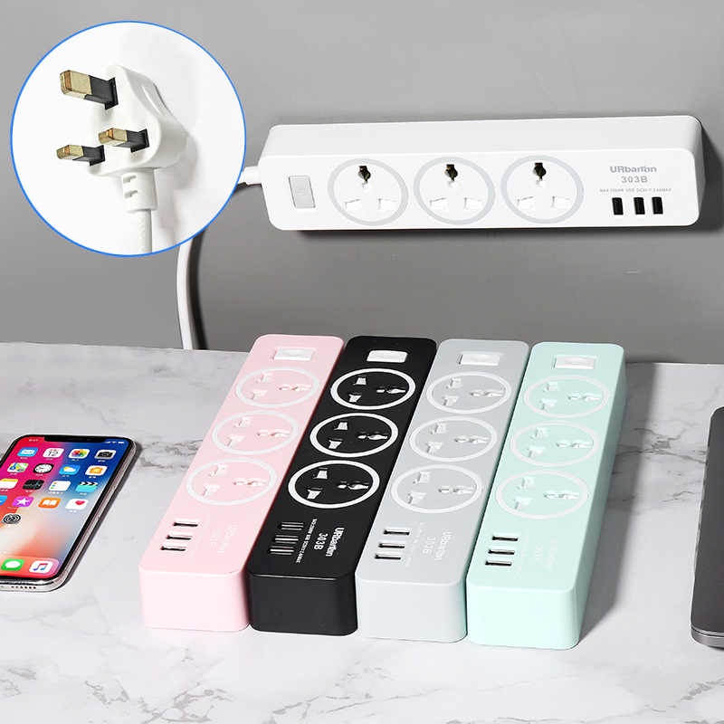 Jual Stop Kontak GJBY GC-05 Multiple Smart Socket 3 USB 3 Colokan ...