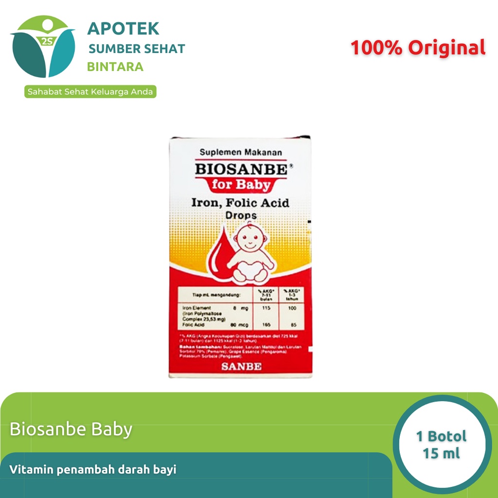 Jual Biosanbe Baby drop | Biosanbe Kids Sirup - Vitamin Zat Besi Bayi ...