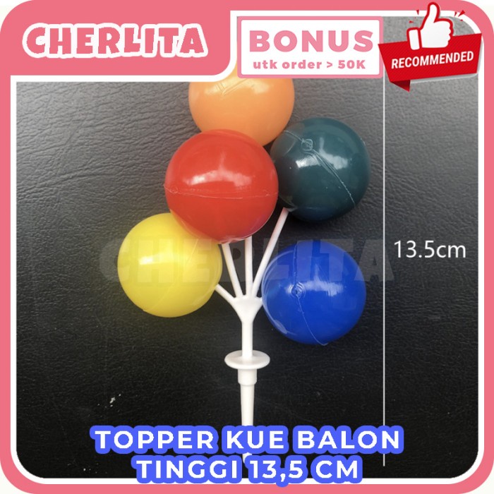 Jual Topper Kue Balon Birthday Cake Anak Balloon Warna Warni Hiasan ...