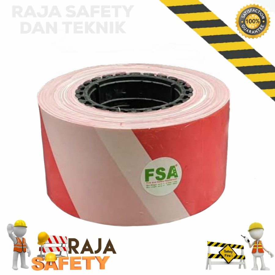 Jual Safety line Garis Proyek Police Line FSA 3"x300m Merah Putih ...