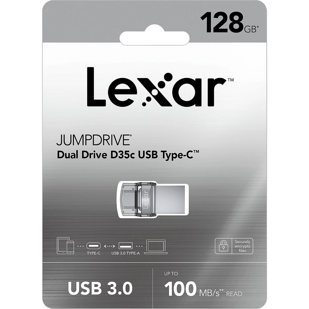 Jual FlashDisk Lexar Jumpdrive D35c OTG Type-C 128GB - 128 GB USB 3.0 ...