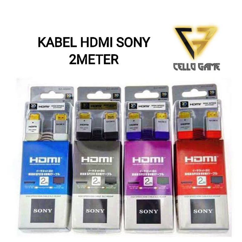 Jual KABEL HDMI SONY 2M GOLD HDMI TO HDMI PS3 PS4 PS5 SWITCH XBOX PC TV 4K FULLHDL | Shopee ...