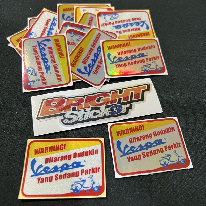 Jual STICKER WARNING DILARANG DUDUKIN VESPA YANG SEDANG PARKIR PRINCUTT ...