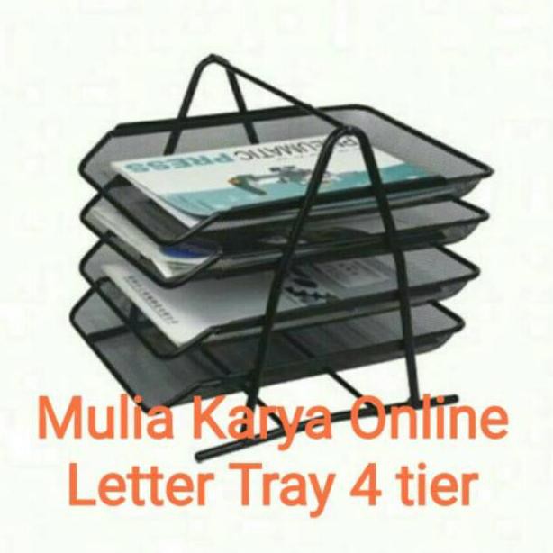 Jual Elevated Tray Besi 4 Susun / Rak Kertas / Rak Dokumen ...