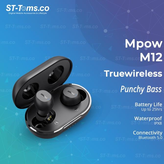 Jual Mpow M12 TWS True Wireless Bluetooth Earbuds | Shopee Indonesia