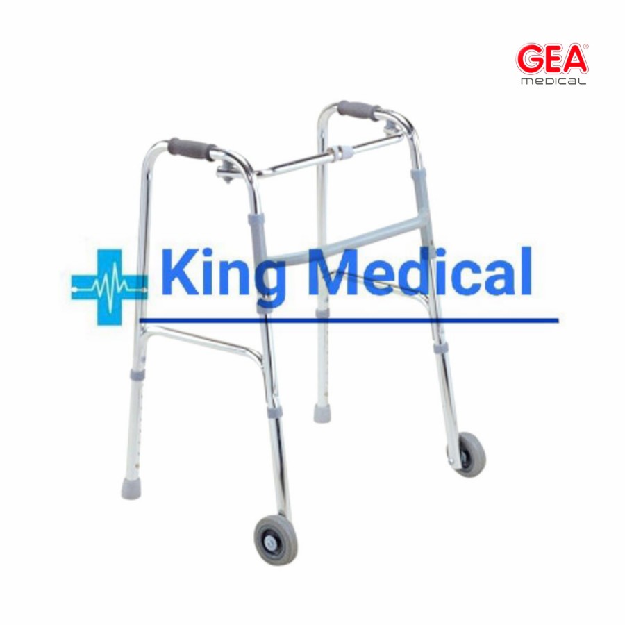 Jual Walker Pakai Roda GEA /Alat Terapi Bantu Jalan Lansia Manula FS ...