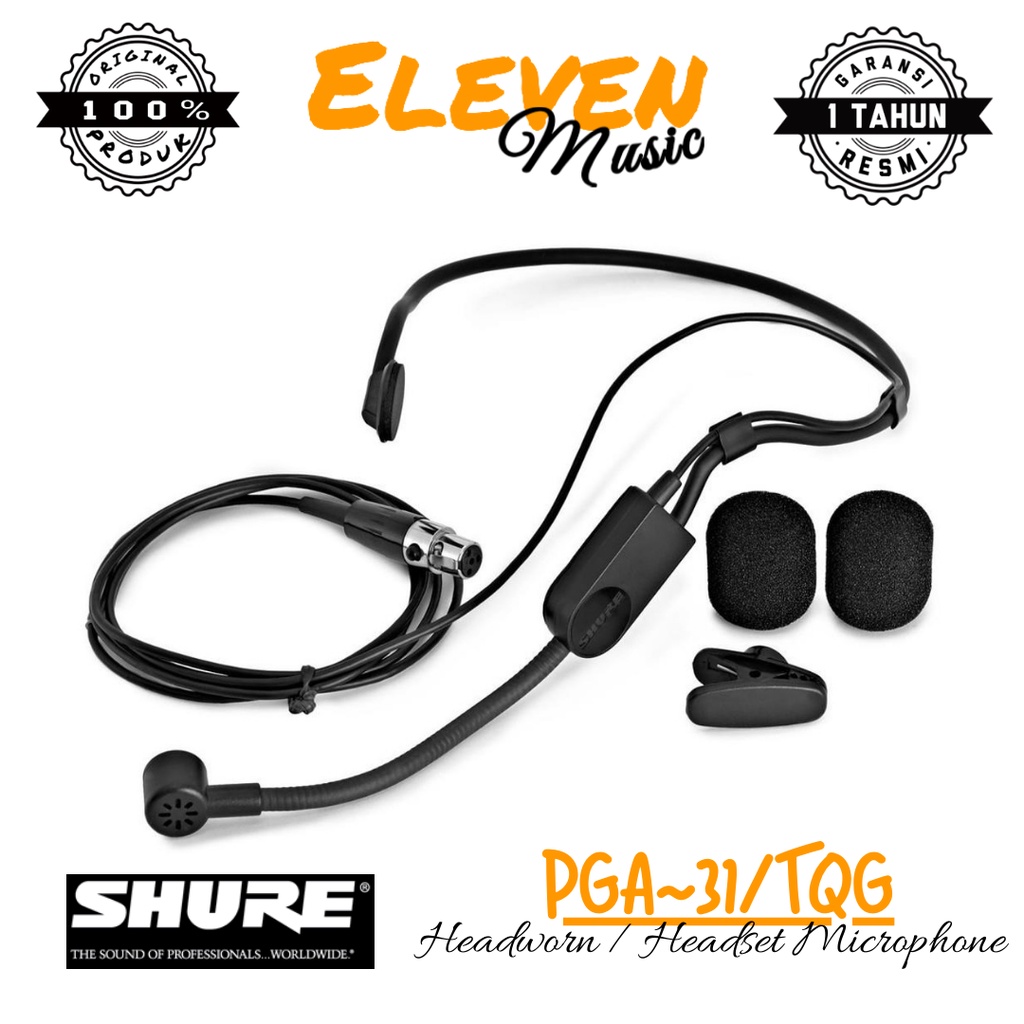 Jual Shure PGA31-TQG Cardioid Condenser Headset Microphone | Shopee ...