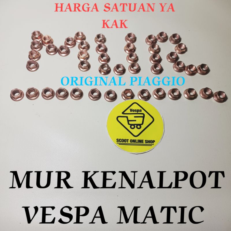 Jual Mur Knalpot Vespa Matic Set Original Piaggio | Shopee Indonesia