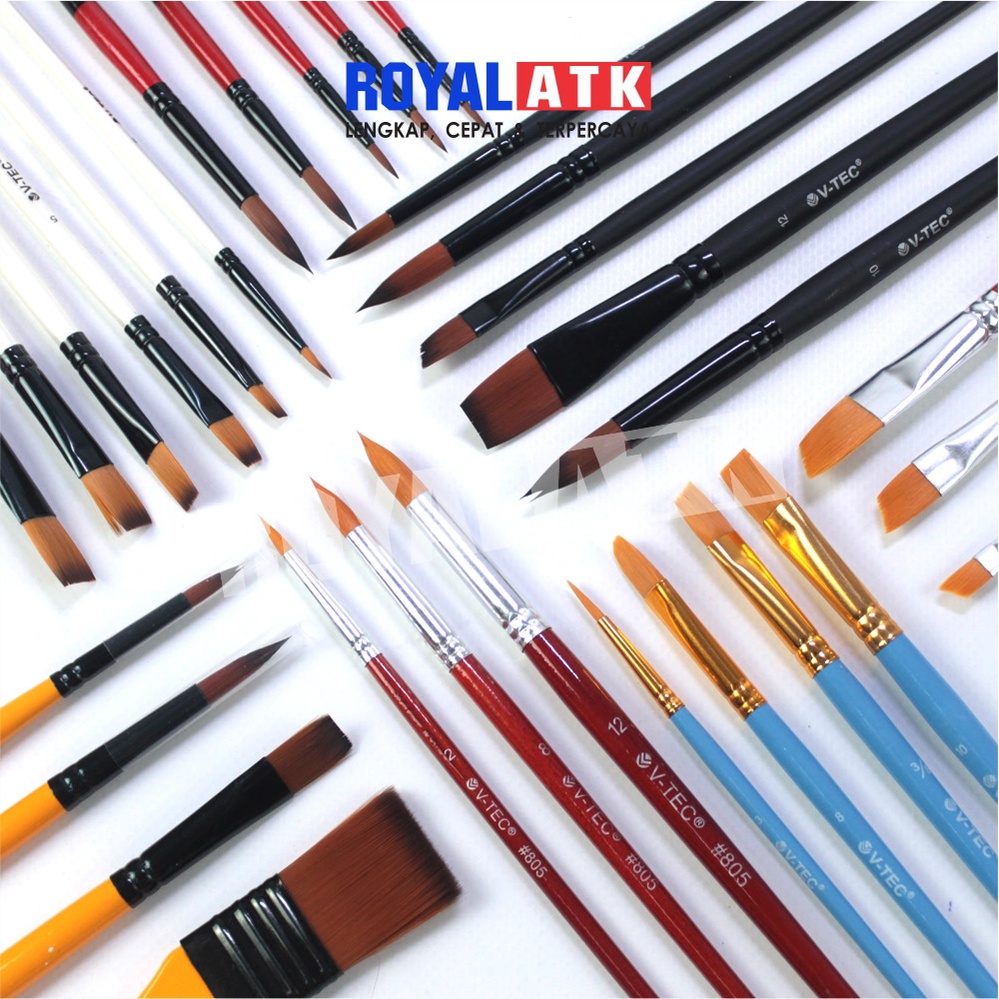 Jual Kuas Lukis Set Akrilik / Cat Minyak / Cat Air / Brush Acrylic V ...