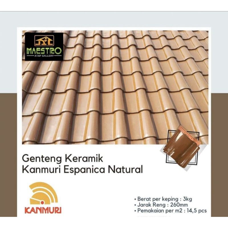 Jual Distributor Genteng Keramik Kanmuri Espanica Natural Jombang ...