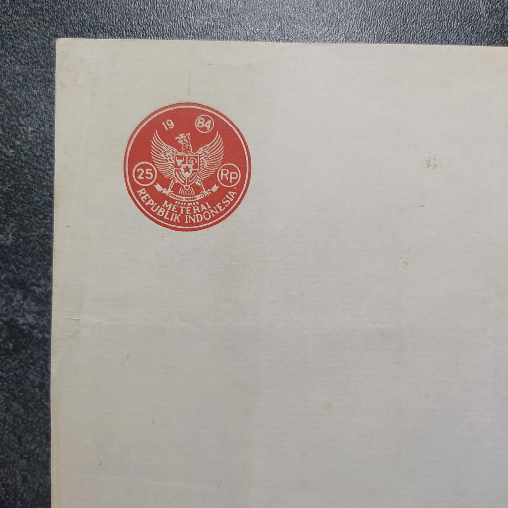 Jual Kertas Segel Rp 25 Tahun 1984 Single | Shopee Indonesia