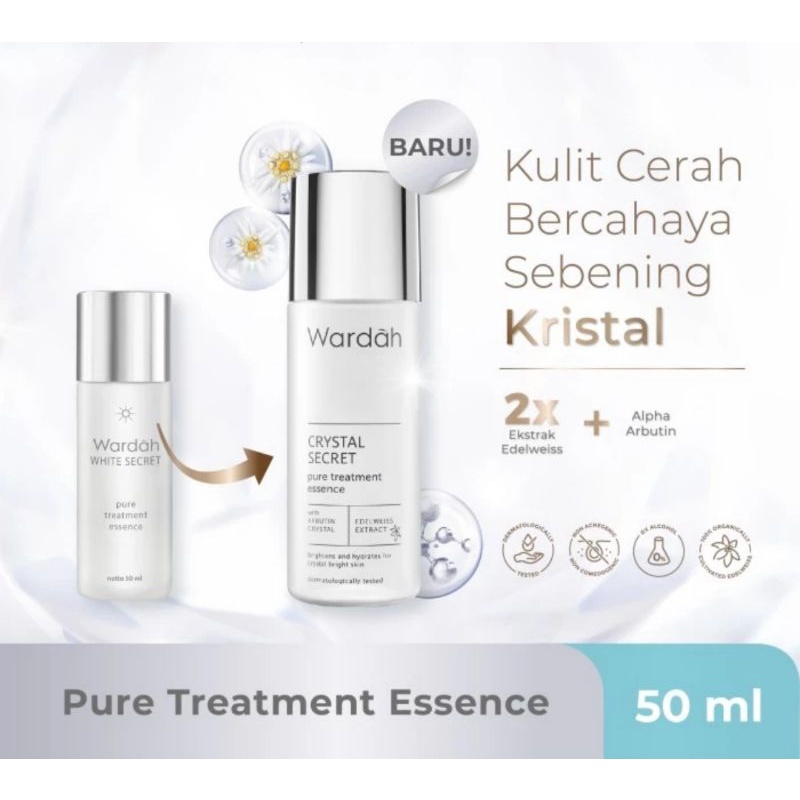 Jual Wardah Crystal Secret Pure Treatment Essence 50ml | Shopee Indonesia
