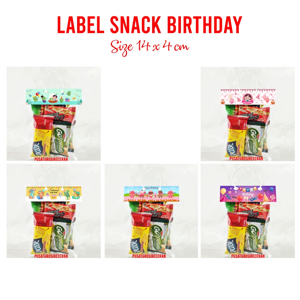 Jual Label Snack Plastik Bingkisan Birthday Ulang Tahun Anak Party ...