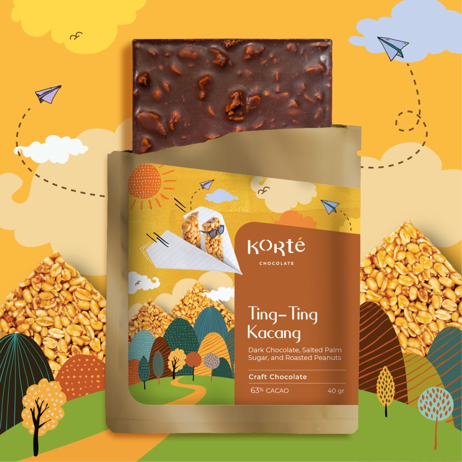 Jual Korte Chocolate - Ting Ting Kacang Chocolate Bar | Shopee Indonesia