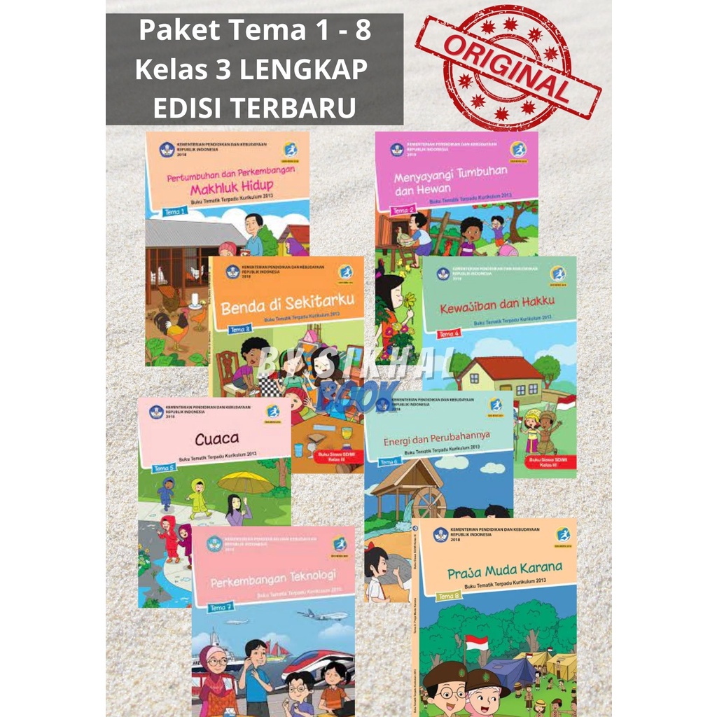 Jual Buku Tematik SD Kelas 3 Tema 1 2 3 4 5 6 7 8 dan PAI Lengkap Revisi Terbaru K13 | Shopee ...