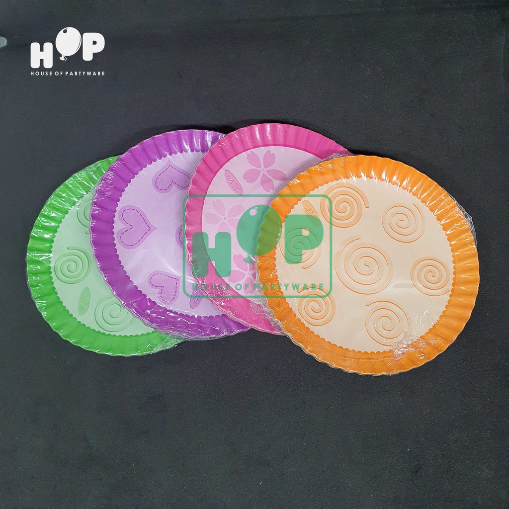 Jual Piring Kertas Warna / Piring Kue / Piring Pesta / Ulang Tahun isi 12 pcs | Shopee Indonesia