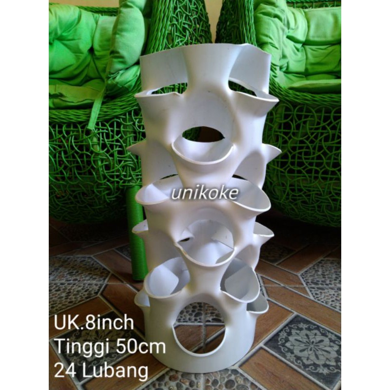 Jual POT UNIK TANAMAN VERTIKAL MEDIA TANAM TANAH 8INCH 50CM | Shopee ...