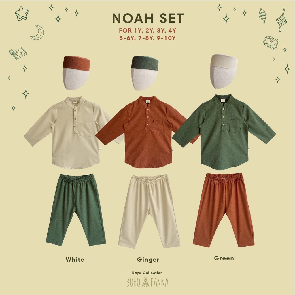 Jual BOHOPANNA - RAYA COLLECTION - NOAH SET - Baju Muslim Anak - Baju Muslim Anak Laki-Laki ...