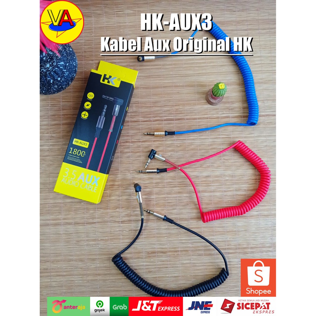 Jual Kabel AUX Type HK-AUX3 Kabel Data 1.8M Cable Aux 3.5MM | Shopee Indonesia