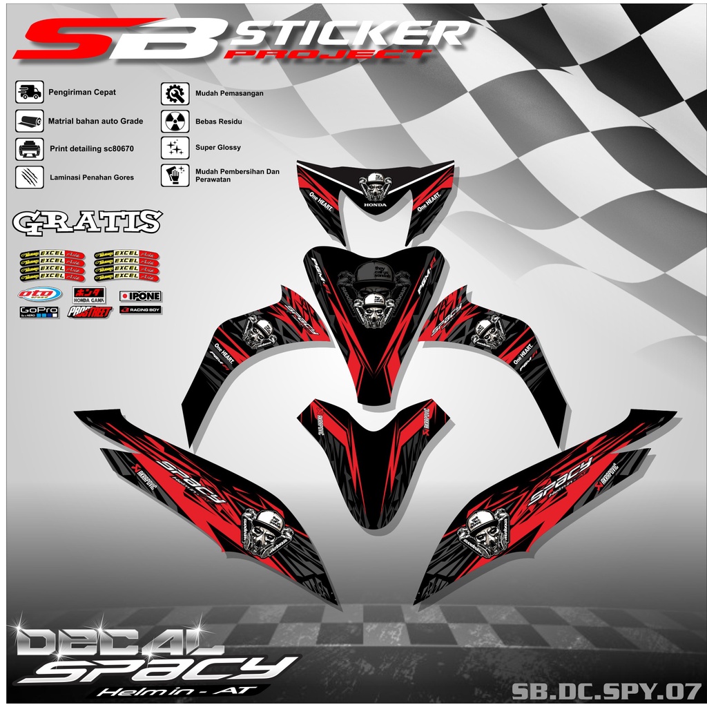 Jual DECAL FULL BODY SPACY 2011-2018 - DECAL STICKER FULL BLOCK HONDA ...