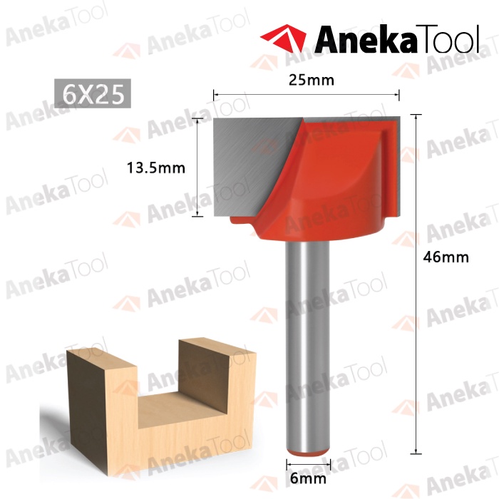 Jual Mata router CNC Flat Bottom Knife Wood working trimmer Shank 6mm ...