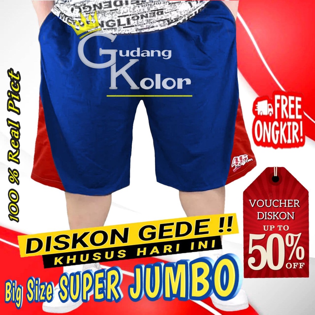 Jual Celana Pendek Pria Dewasa Jumbo Santai Polos Harian Short Pants ...