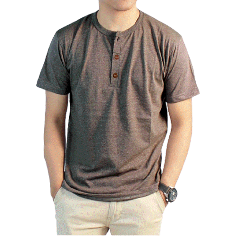 Jual TB2 PART 2 COD PABRIK baju kaos polos kancing henley lengan pendek katun kualitas premium ...