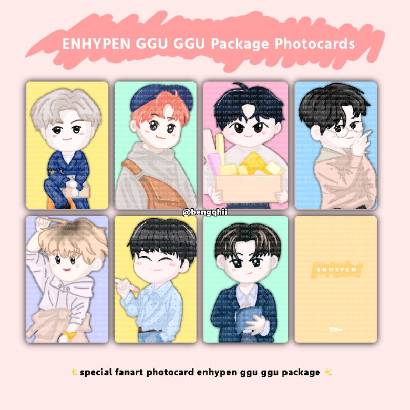 Jual ENHYPEN ggu ggu package photocard (heeseung, jay, jake, sunghoon, sunoo, jungwon, ni-ki ...