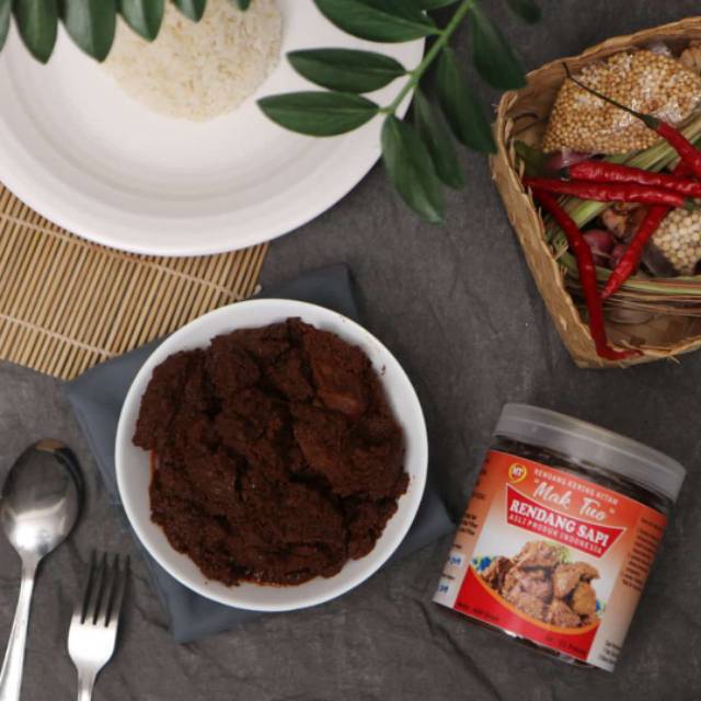 Jual Rendang Hitam Kering MAK TUO Varian Pedas Hot Spicy | Shopee Indonesia