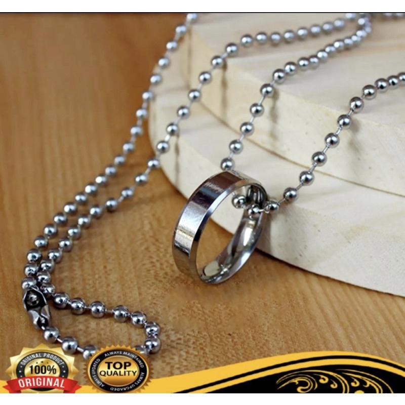 Jual Kalung Liontin Cowok Cewek Titanium Asli Untuk Pria Wanita ...
