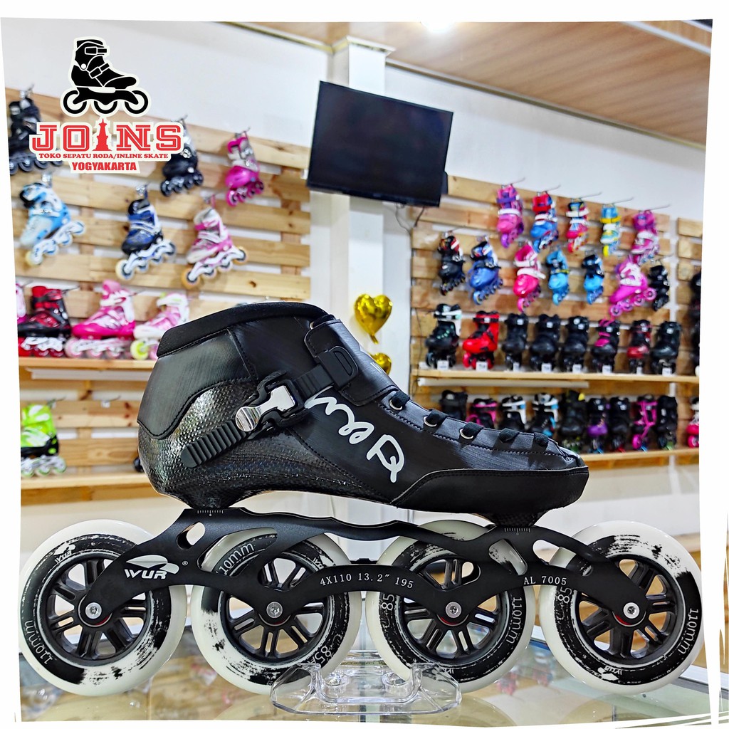 Jual Sepatu Roda Speed WUR CX FULL BLACK FULL SET | Shopee Indonesia