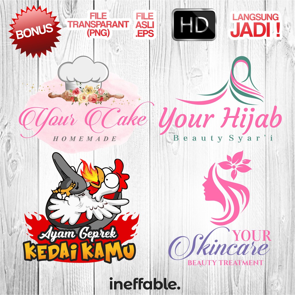 Jual JASA DESAIN LOGO AYAM GEPREK LOGO CAKE KUE LOGO HIJAB LOGO BEAUTY ...