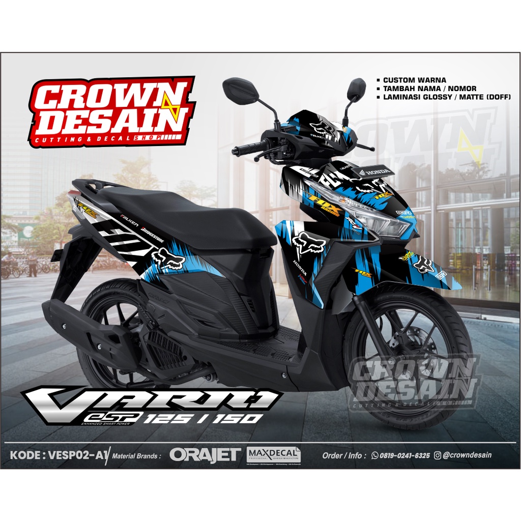Jual Sticker Decal Vario 150-125 - Fox - Decal Honda Vario 125-150 ESP ...