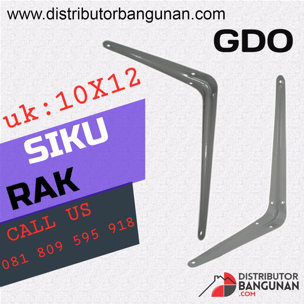 Jual Siku Rak Penyangga Dinding Tembok Shelf Bracket Tebal 10x12 ...