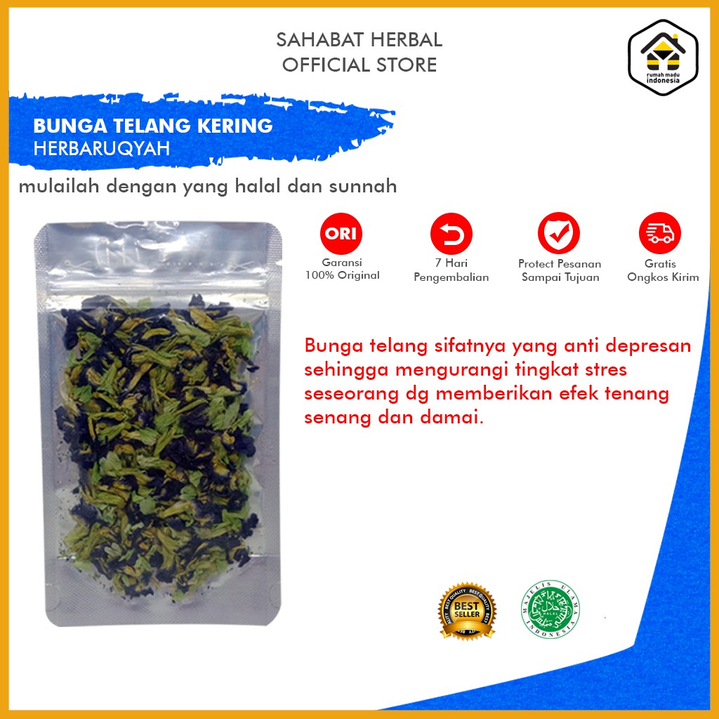 Jual Bunga Telang kering Teh Telang | Bunga Telang | Bunga Telang ...