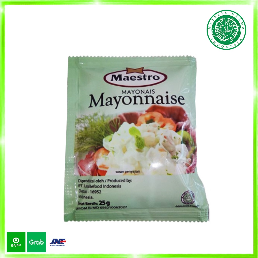 Jual Maestro Mayonnaise Sachet 25 gr - Mayonnaise Sachet, Mayones, Mayo ...