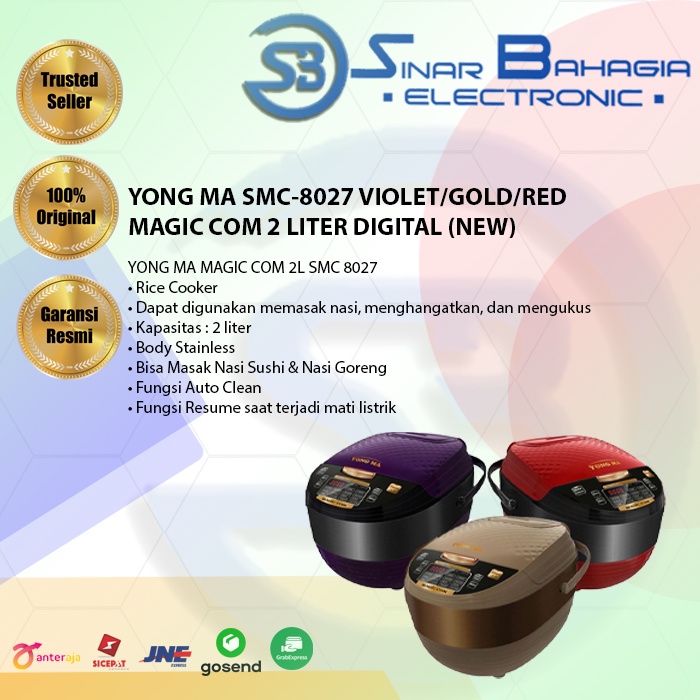 Jual YONG MA SMC-8027 VIOLET/GOLD/RED MAGIC COM 2 LITER DIGITAL (NEW ...