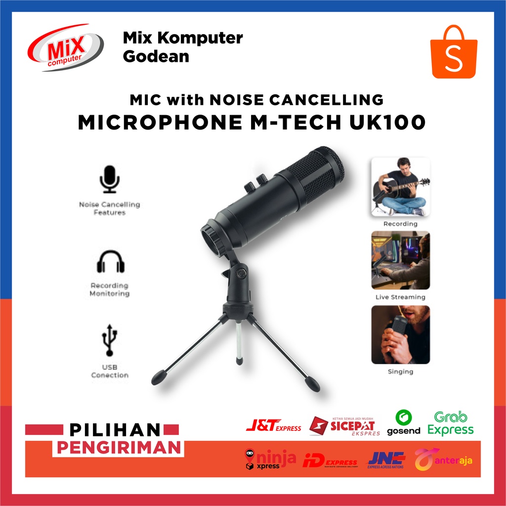 Jual MIC MTech UK100 Microphone Condenser with Noise Cancelling ...