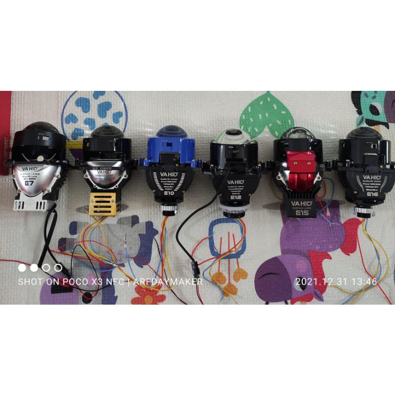 Jual Biled projector E7 E9 E10 E12 E15 E16 E17 Vahid original bluelens 3 inchi free devil senja ...