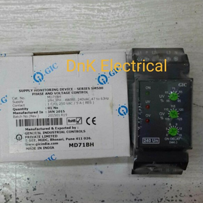 Jual Under over voltage relay merk GIC type MD71BH | Shopee Indonesia