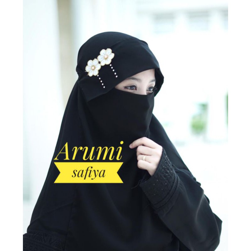 Jual Niqab Arumi Safiya/Bandana Cadar Milaya Bunga/Niqab Poni Terbaru ...