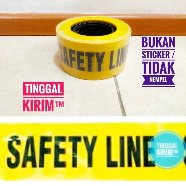 Jual Police Line Barricade Tape 3" x 300mtr. Tulisan SAFETY LINE ...