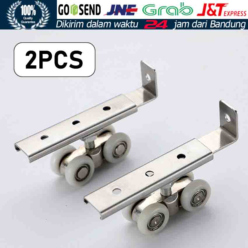 Jual 2pcs/set Roda Pintu Lemari Geser Wood Door Hanging Wheels Roda Pintu Sliding | Shopee Indonesia