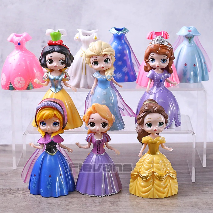 Jual Disney Princess Figure Set Jumbo Size Dress Clip on | Shopee Indonesia